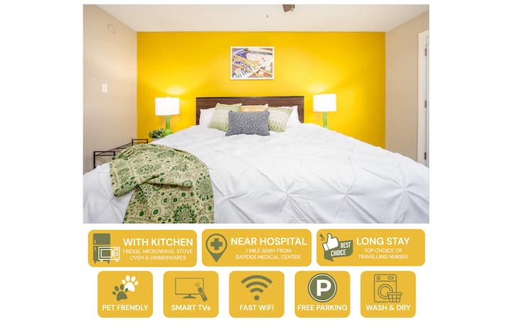 Healthcare Stay• Fast Wifi• W/d• King Bed• Tv• Pet - Alexandria, LA