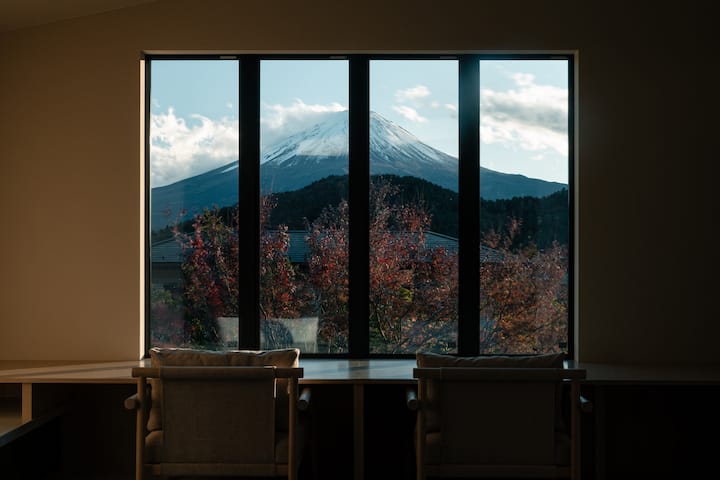 【憩〜Ikoi_fuji】1日一組限定！富士山の絶景が望めるサウナ付きプライベートヴィラ/900㎡ - Lake Kawaguchi