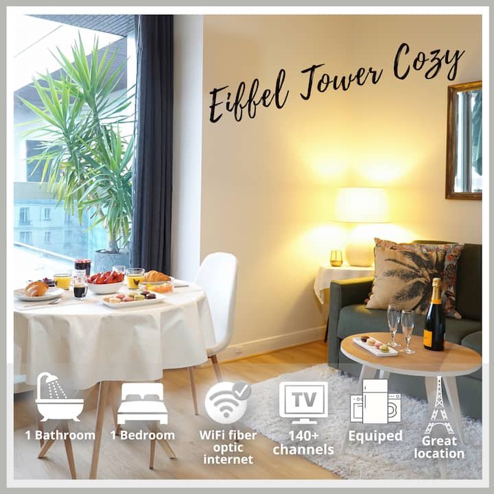 7min à Pied Tour Eiffel - 1br Cozy & Sunny - Paris