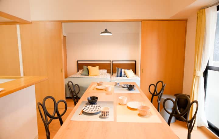 Sn2b/おしゃれな部屋で家族団欒/大須商店街徒歩10分/8人宿泊可能 - Nagoja