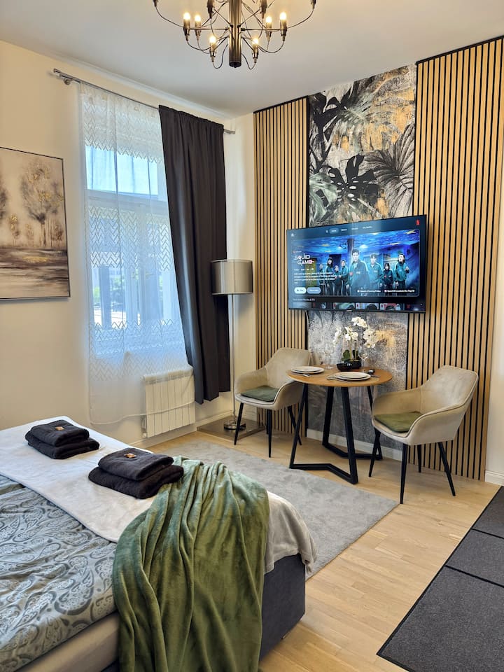 Luxury Apt|5min->train/ae St.|self Checkin|smarttv - Praga