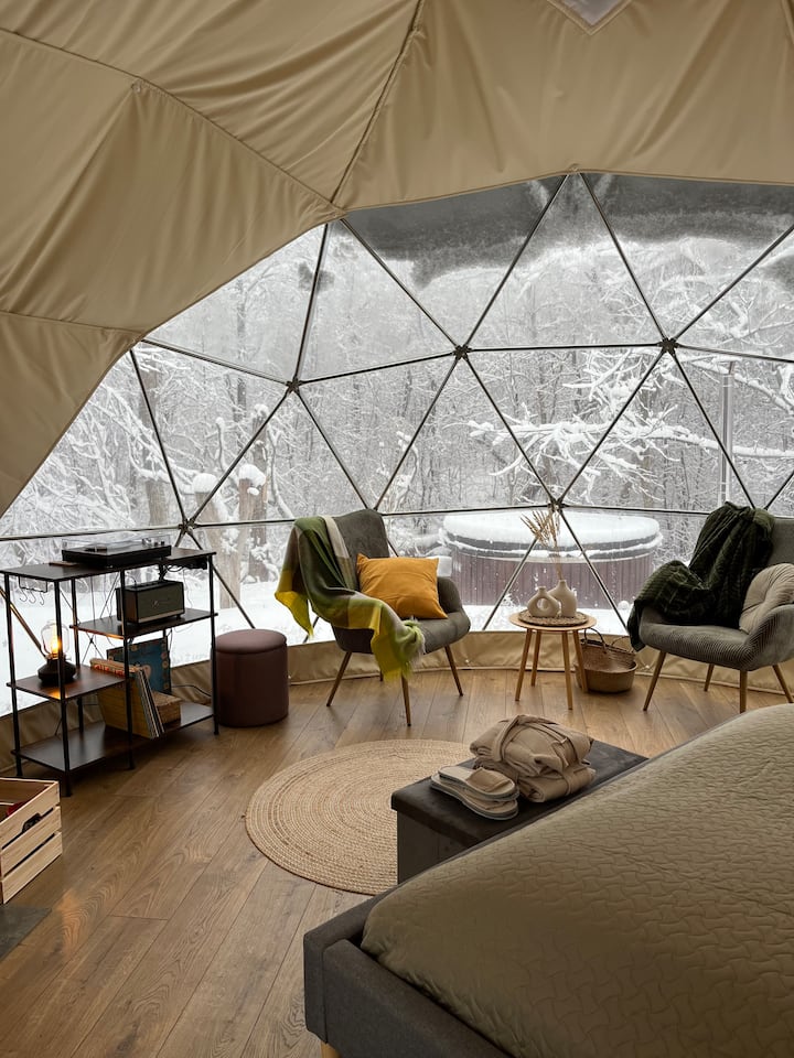 River Camp - Romantic Adventure In Cozy Dome House - Latvia