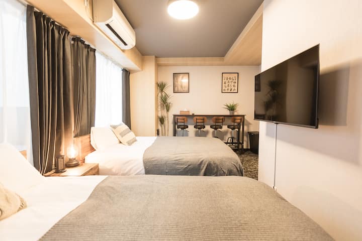 【B&難波2号店】28㎡/家庭房/车站步行3分/通天阁道顿堀日本桥动漫街难波 - Osaka, Japan