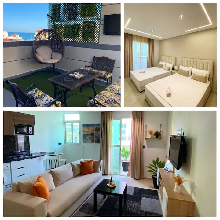 Appt B6 Charmant |Balcon |Terrasse|vue Mer|fibre - Rabat