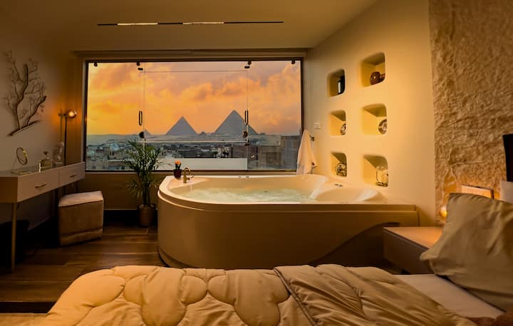 Golda Pyramids Bay Panoramic Pyramids View Jacuzzi - Égypte