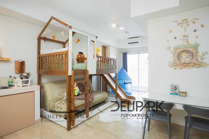 Delipark Mall 2br 2bath • 4+2 Pax • @Lincoln Tower - Medan