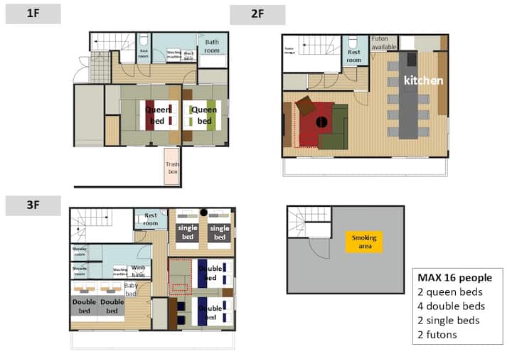 Senju-ohashi9min/5ldk,177㎡/muslim-friendly /16ppl - Ueno