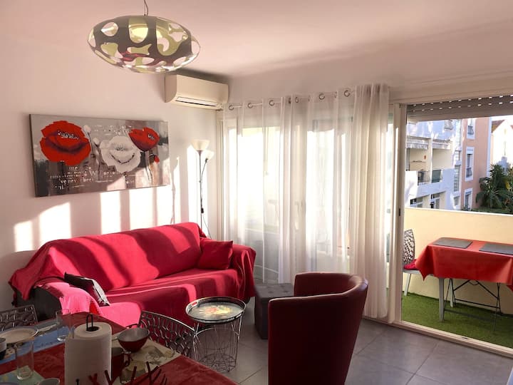 2 Pièces Bord De Plage Vue Mer Parking Clim Wifi - Roquebrune-Cap-Martin