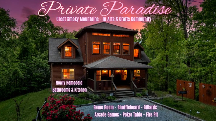 Private New Remodel & Fire Pit Hot Tub Game Room - Gatlinburg, TN