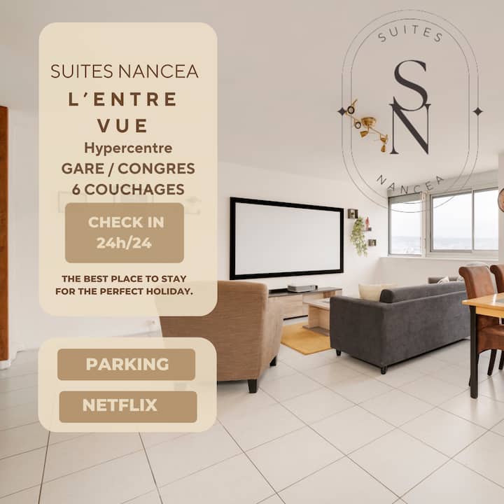 L'entrevue - Nancy Gare Congrès - 6 Pers - Parking - Nancy