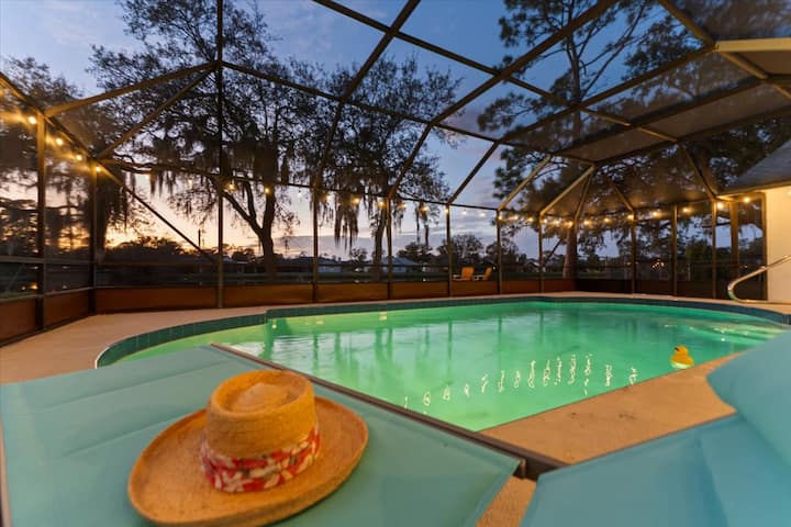 Sunset Haven Private Heated Pool - Port Orange