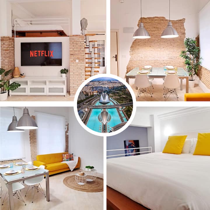 Autocheckin | A/c| Full Kitchen | 4pax | Fastwifi - Valencia