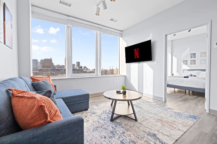 Relaxing 1br Downtown | Gym | Free Parking & Wifi - Cleveland