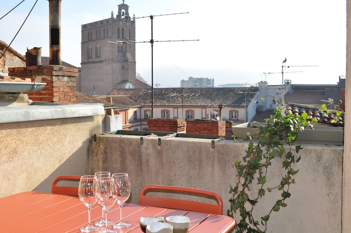 Centre Historique,74m2, Terrasse,vue Sur Les Toits - Toulouse
