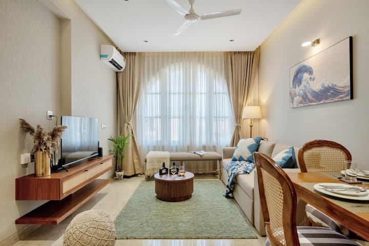 Stylish 1br With Pool, 5 Mins To Candolim Beach - Goa