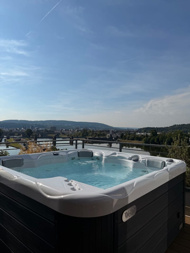 Luxuriöse Penthouse  Mit Moselblick & Whirlpool - Koblenz