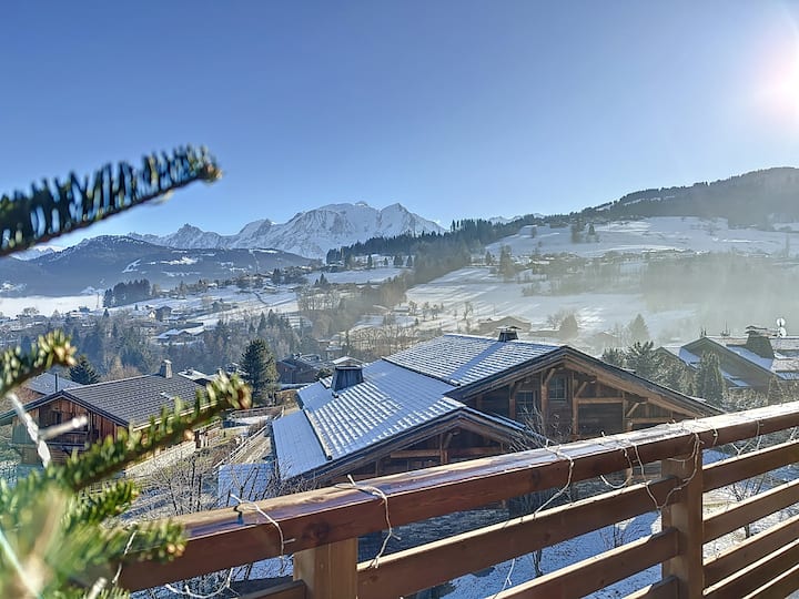 Chalet Combloran Vue Mont Blanc Proche Lac Biotope - Haute-Savoie