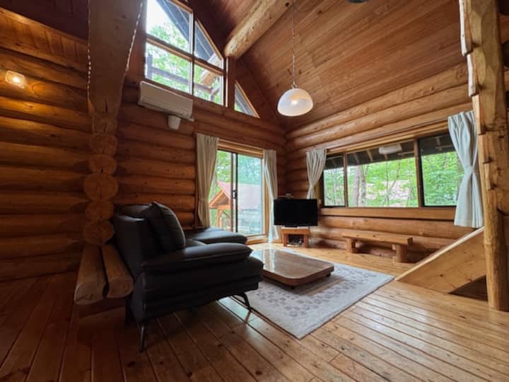 Hakuba Garden Log / Bbqテラスのある本格ハンドカットログで過ごす白馬の休日 - Hakuba