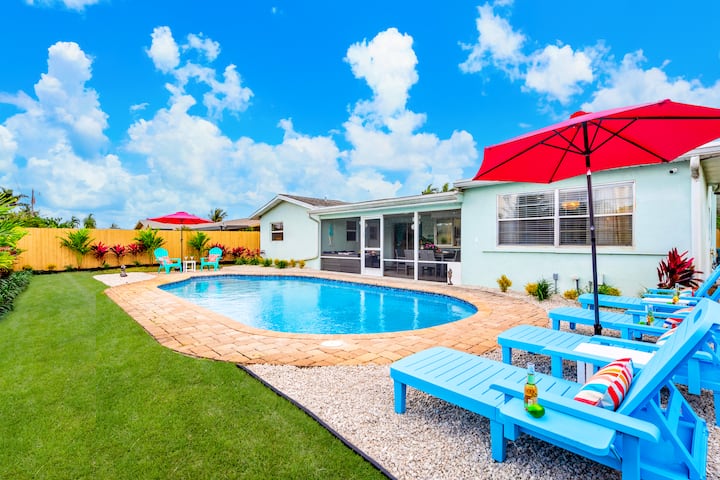Tropic Htd Pool Home Lanai, Billiards, Ping Pong - Delray Beach, FL