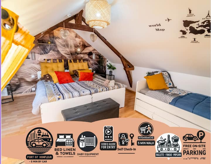 L’écrin D'honfleur4-5persparking Netflix - Équemauville