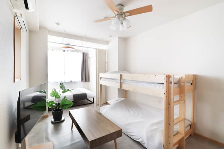 コーヒーマシン付き１R /ろっぽんまつ駅徒歩４分 / 登るホテル Stairs Hotel 203 - Fukuoka