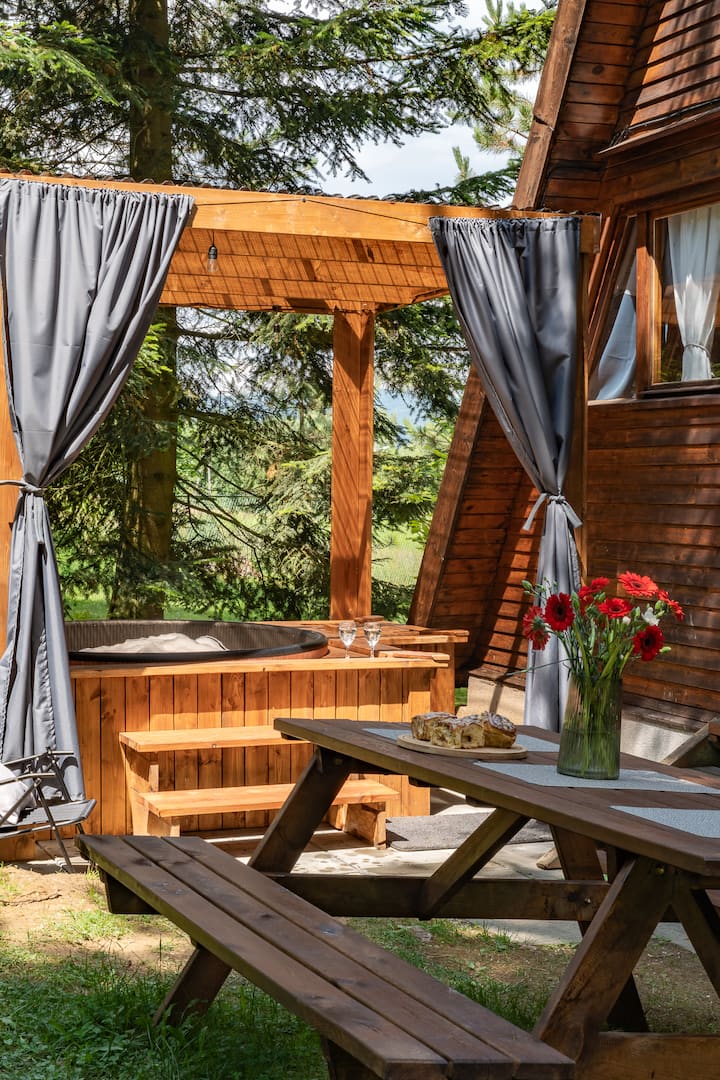 Domek W Górach Z Gorącym Jacuzzi- Leśna Sielanka - Polska