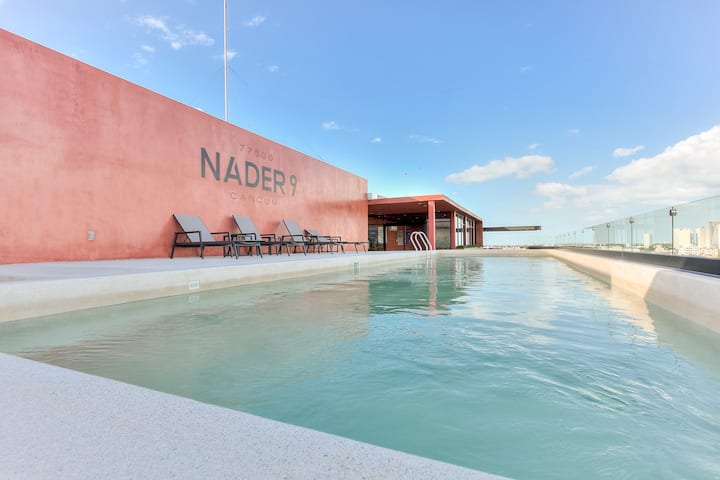 Urban Condo Nader9 Rooftop & Business Hub Walkable - Cancún