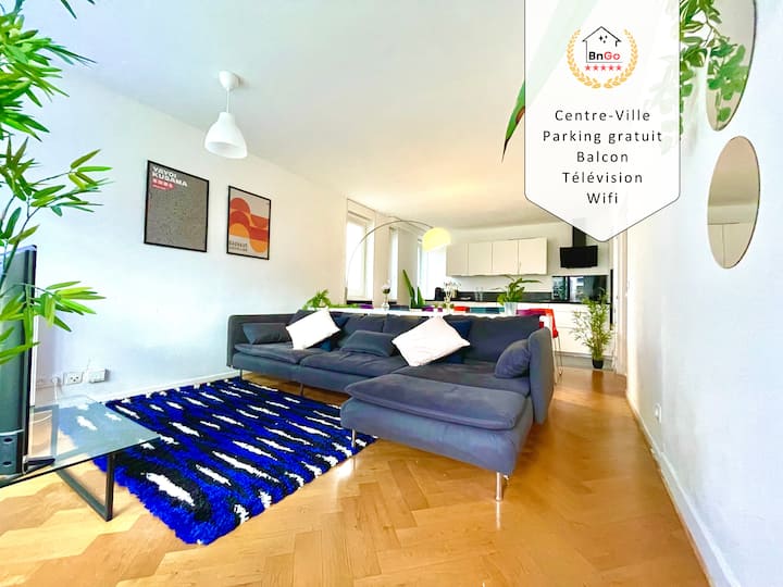 Bngo | Le Spacieux | 12 Pers, 5 Ch, 2 Sdb, Parking - Lyon