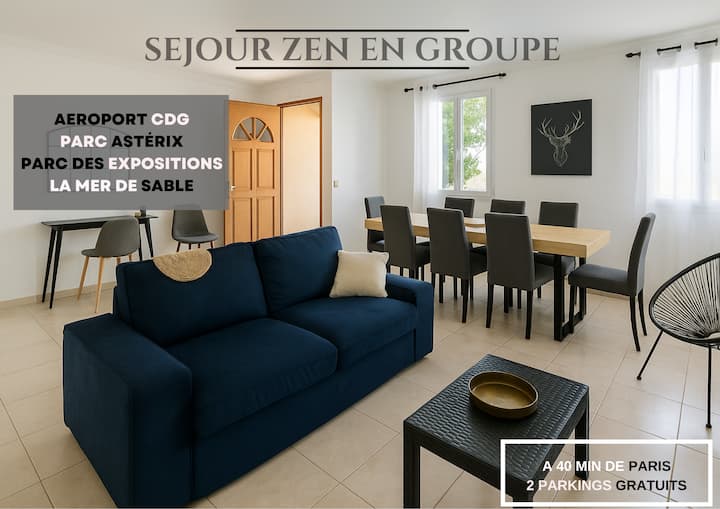 Villa Chic : Maison Zen&conviviale Jusqu'à 10 Pers - Survilliers