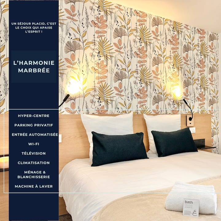 L'harmonie Marbrée - Convivial - Parking Privé - Mont-de-Marsan