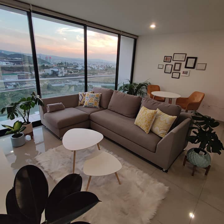 Departamento Moderno Con A/c En Milenio Iii Qro - Santiago de Querétaro