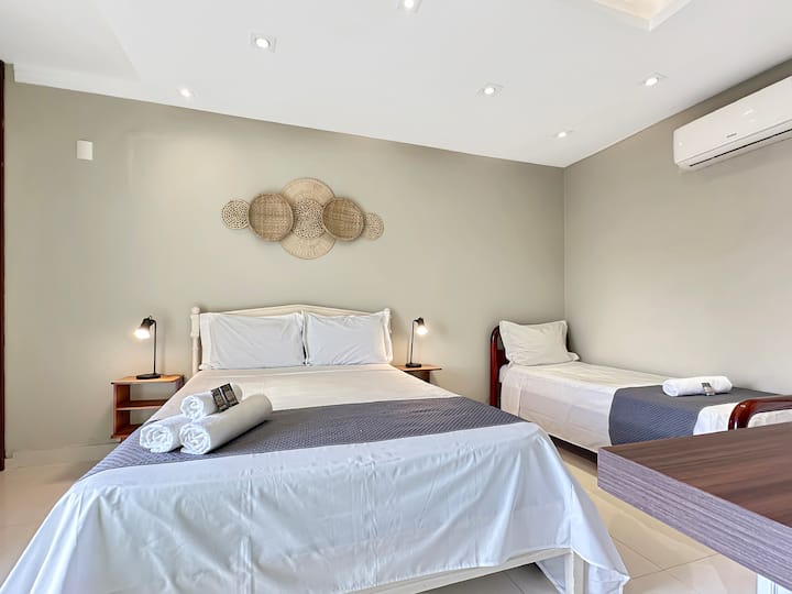 1 Suite |Barbecue| Pool | Ac | 200m From The Sea - Guarujá