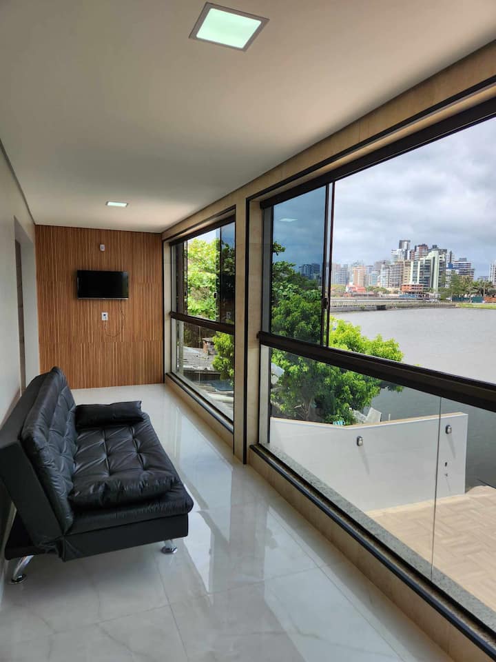 Apto Pé Na Areia Vista Lagoa, Rio E Por Do Sol - Torres