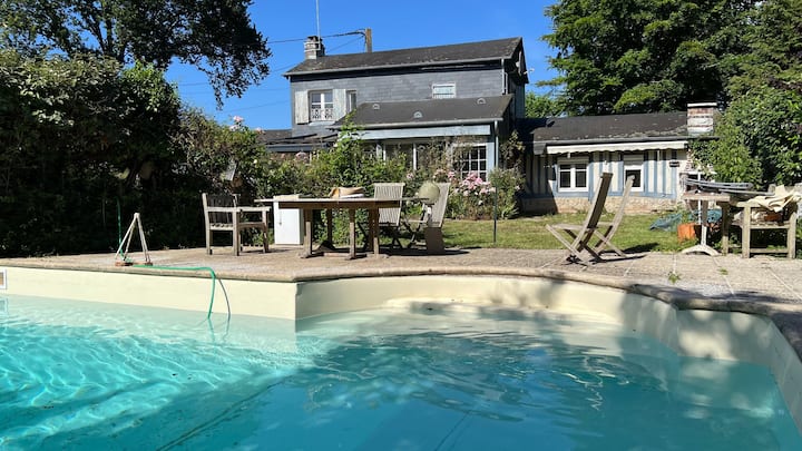 La Picane - Belle Maison Avec Piscine Et Jardin - Villerville