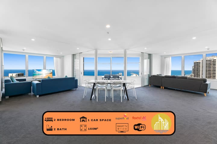 Tallest Tower 2 Bedroom + Family Huge Skyhome 1905 - Surfers Paradise