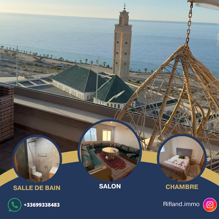 Appartement Vue Sur Mer Et Mosquée Avec Terrasse - Al Hoceima
