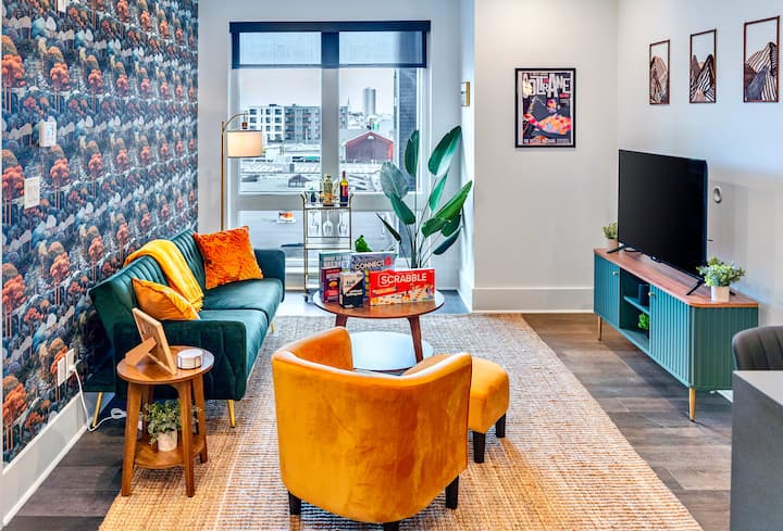 Prime Philly Lux 2br | Gym | Rooftop | Games - 肯頓