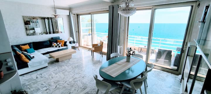 Dernier éTage Bord Mer, 3 Ch, Clims, Garage, 5* - Nice