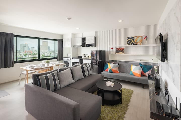 67sqm Condo5min-walk To Bts, Near Iconsiam, Pier - Yan Nawa