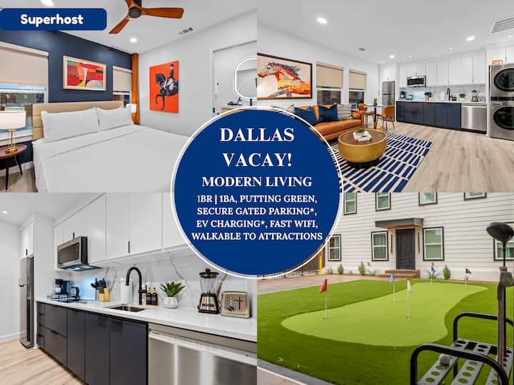 Modern 1br Retreat, King Bed, Fireplace, Gated, Ev - Dallas, TX