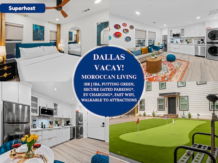 Bishop Arts Moroccan•king Bed•gated•ev•workstay - Highland Hills - Dallas