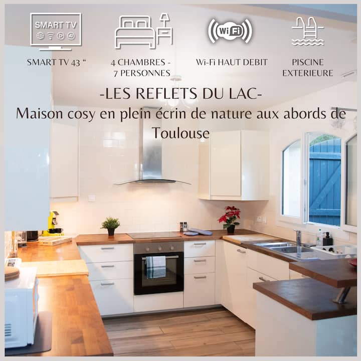 Maison T5 *Les Reflets Du Lac* - Terrasse -Piscine - Saint-Jory