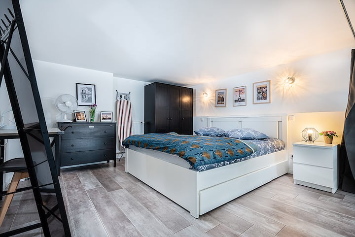 Grand T2 Duplex Parking Souterrain Netflix Wifi - Saint-Étienne
