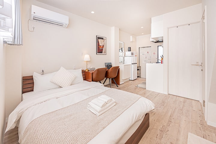 Double Bed W/ Tv Near 2 Transport Line In Kiyosumi - Tokio