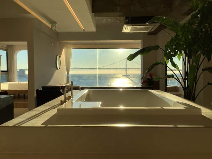사유랑 스테이 광안#독채8인#70평#해변뷰#오션뷰#자쿠지숙소#객실4#욕실3#침대7#광안대교 - Busan