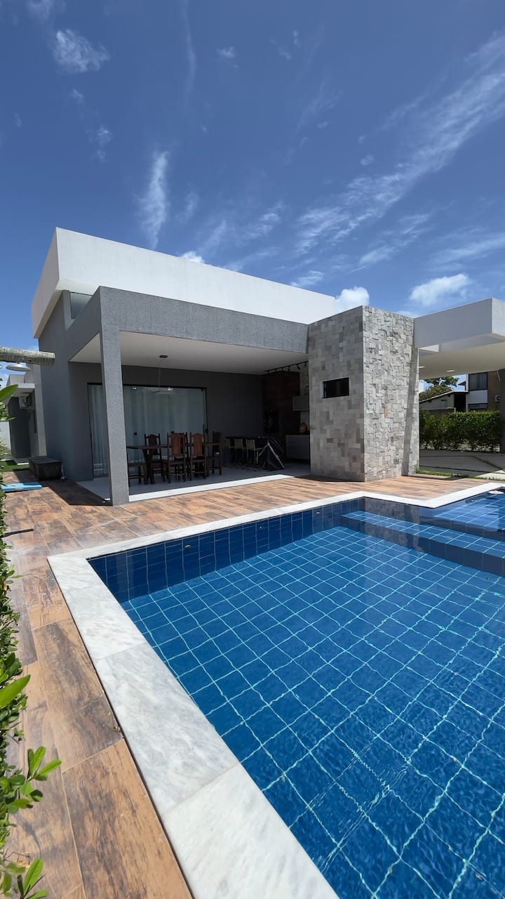 Linda Casa Em Condomínio Beira-mar Do Hibiscus. - Maceió