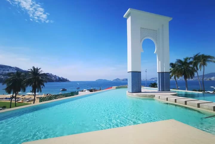 9️⃣ Depa Sobre La Playa En  La Mejor Zona Acapulco - Acapulco