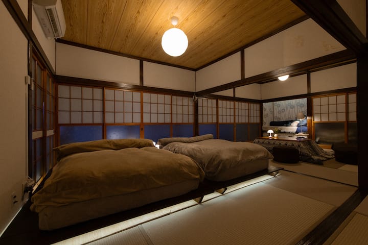 期間限定連泊割/新幹線徒歩15分/空港車8分/田んぼに囲まれて暮らす自然に寄り添う静かな一棟貸切宿 - 花卷市