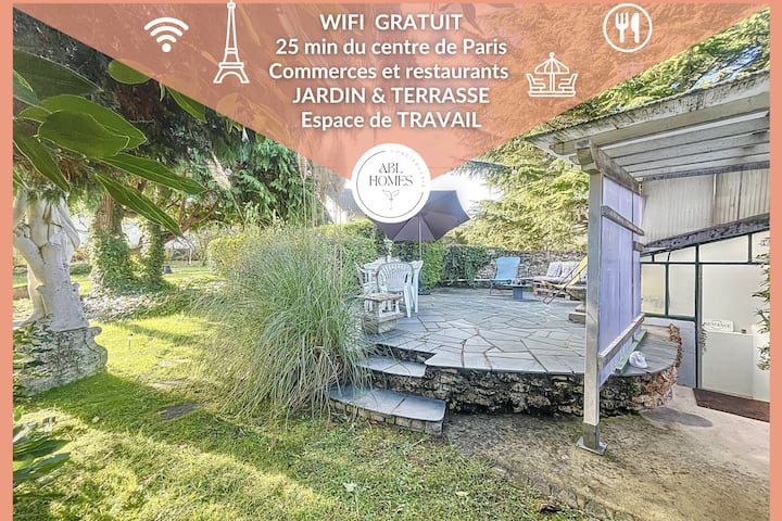 Le Garden Home - Wifi - Havre De Paix à Paris - Villiers-sur-Orge