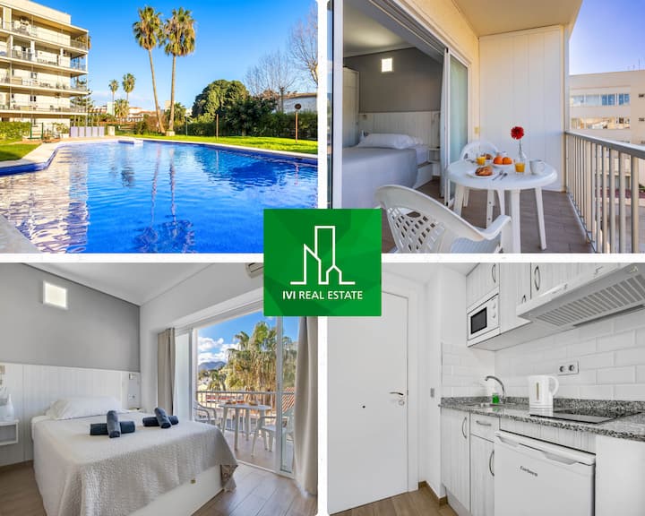 Ivi. Pool-terrace-beach. Carihuela Palace 419 - Torremolinos